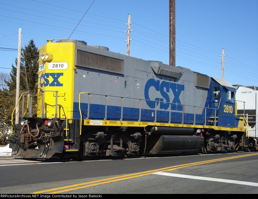 CSX 2810 crosses Main Street